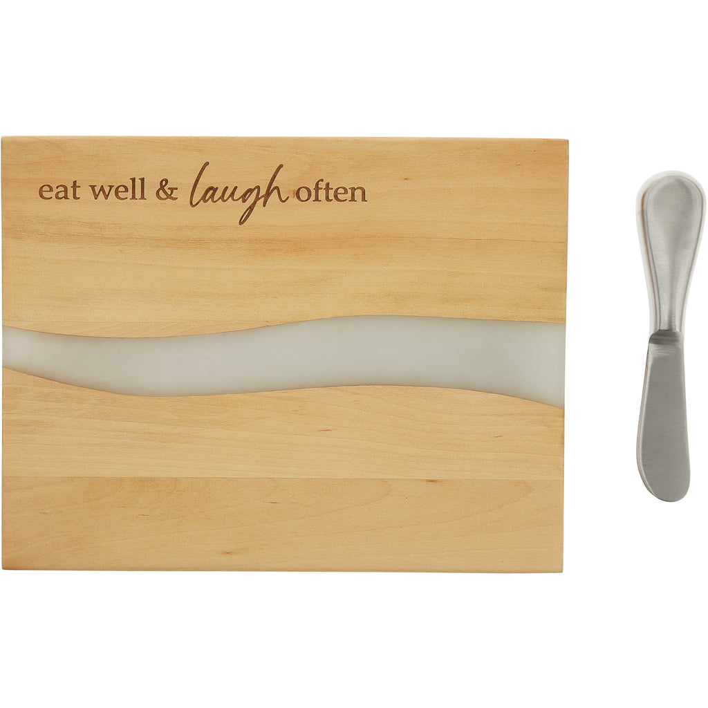Eat Well 9" Wood & Resin Cheese/Bread Board Set – Pavilion - Wholesale