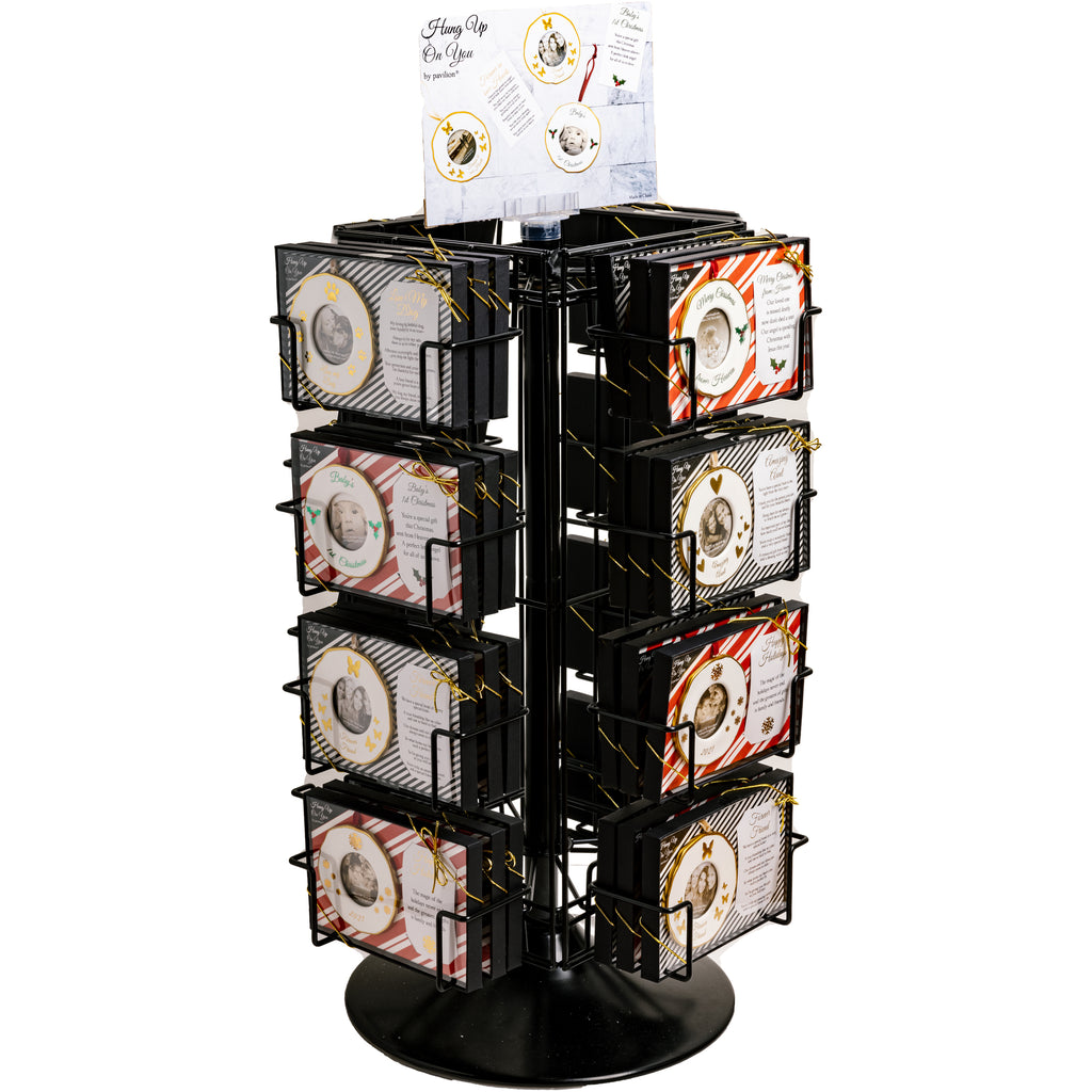 18.5" x 31" Rotating Countertop Displayer 4 Sided Metal Displayer with ...